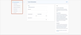 Create performance review cycle
